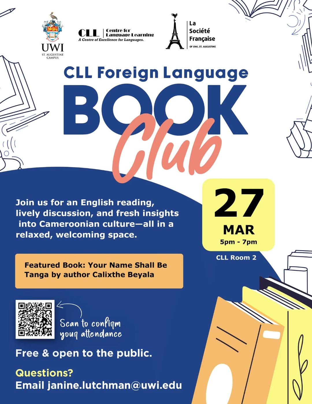 Foreign Language Book Club; Your Name Shall Be Tanga - QUAD TT